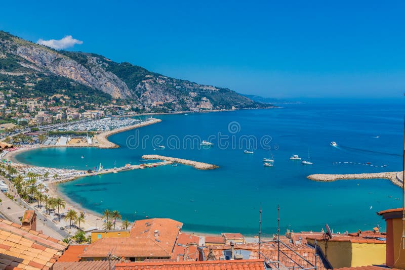 A view in Menton in France stock image. Image of provence - 163245285