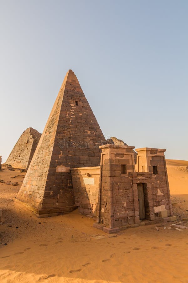 View of Meroe Pyramids, Sud Stock Image - Image of tourism, history ...
