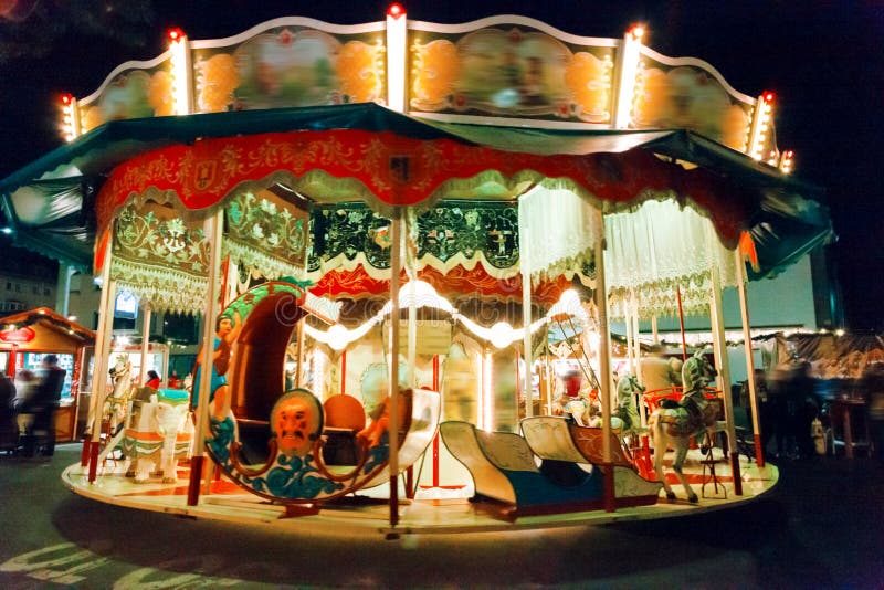 View of an Merry-go-round Carousel Stock Photo - Image of famous ...