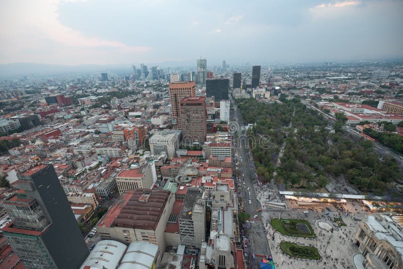 View of Mexico City stock image. Image of city, horizon - 256860253