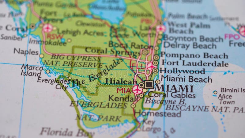 View of Miami, United States on a World Map 4K Stock Video - Video of ...