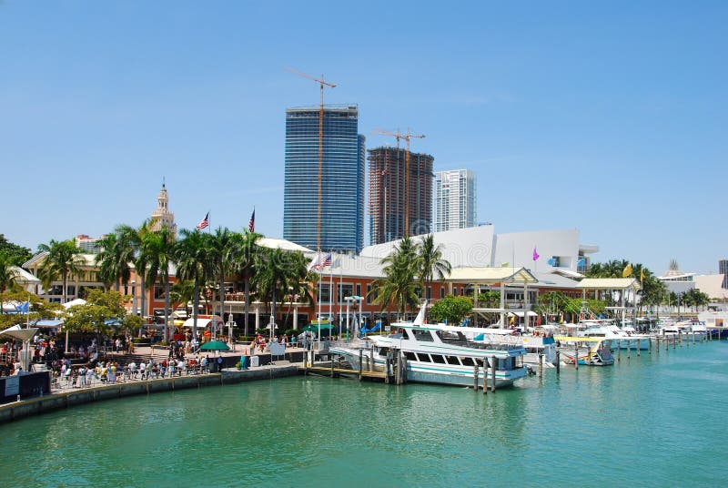 View of Miami waterfront stock image. Image of landmark - 2226099
