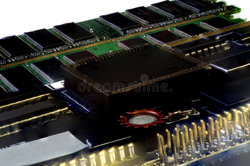 View of Micro Scheme Board, Chip Concept. USA, China. Stock Image ...