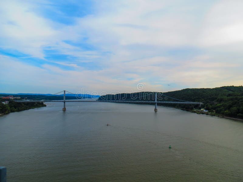 View from the Walkway Over the Hudson Stock Photo - Image of lines ...