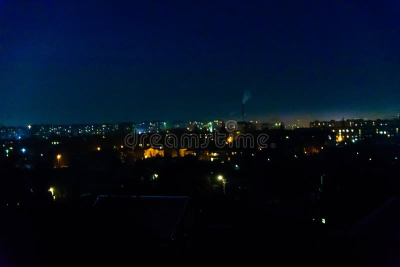 View on the Midnight City Alexandria, Ukraine Stock Image - Image of ...