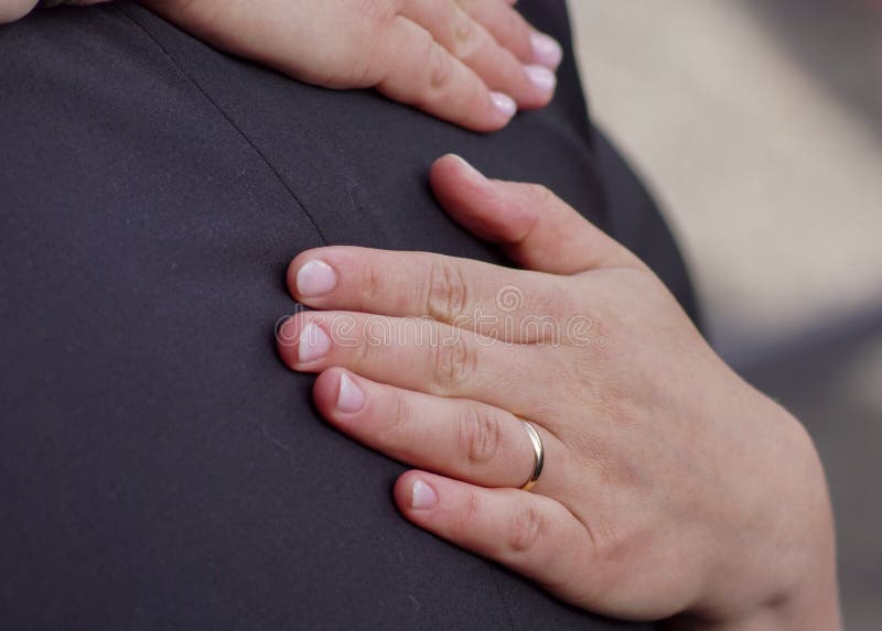 View of Midsection of Woman Touching Costumed Back Stock Photo - Image ...