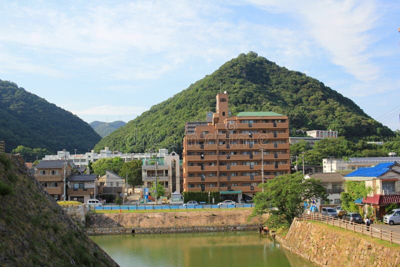 View of Mihara city editorial photography. Image of building - 64463587