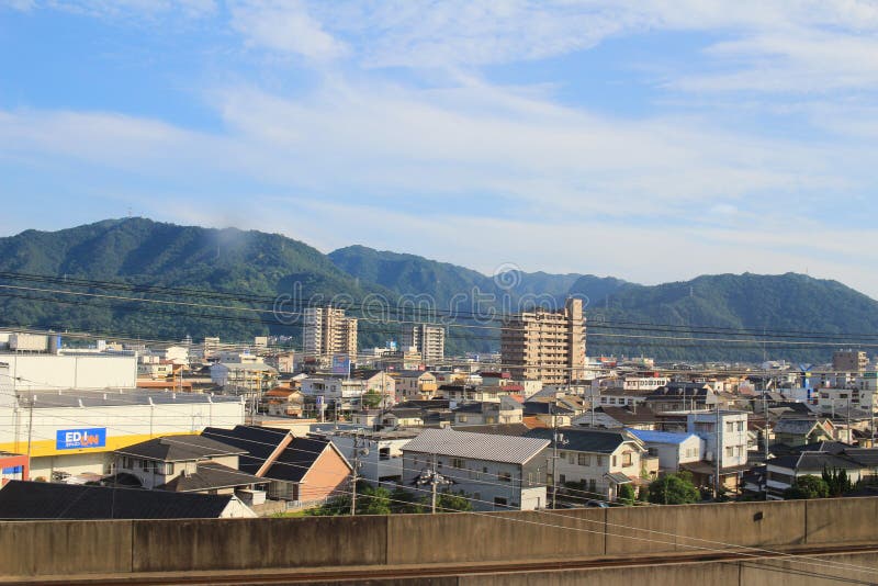 View of Mihara City at Train Editorial Image - Image of house, plant ...