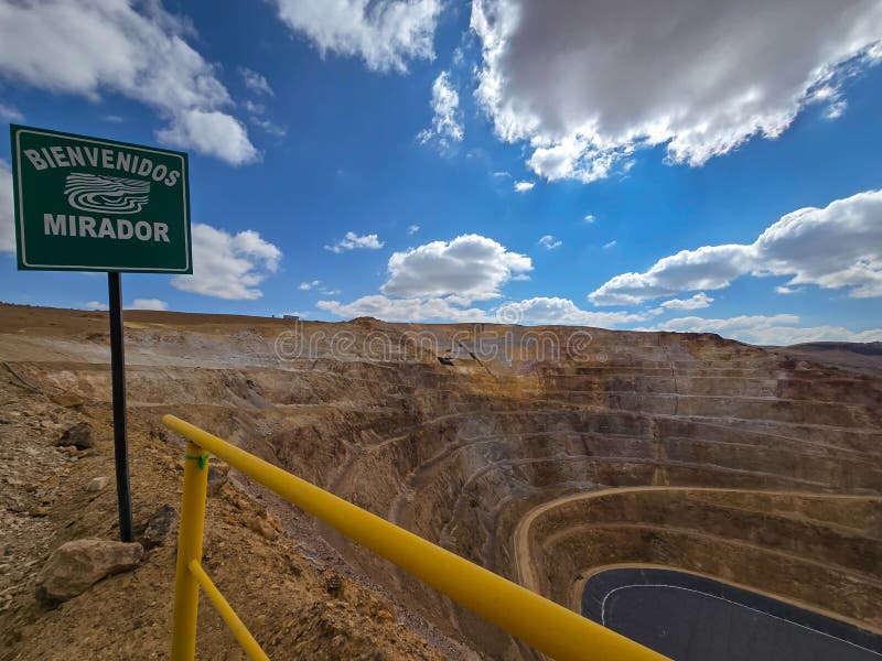 View from the Mine Lookout To the Open Pit on a Sunny Day Stock Image ...