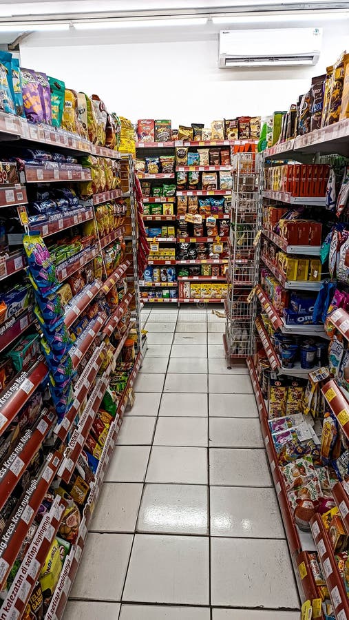 The View of Mini Market Shelf Editorial Stock Image - Image of ...