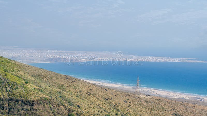 View of Mirbat Coastal Town Stock Image - Image of salalah, building ...