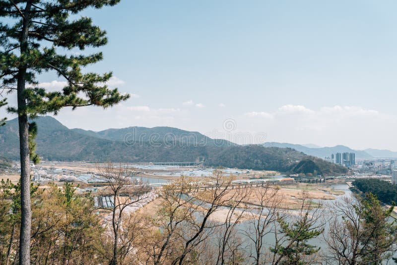 View of Miryang River Park at Spring in Miryang, Korea Stock Image ...