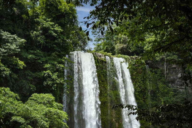 A View of Misol-Ha Waterfalls Stock Photo - Image of vapor, misol ...