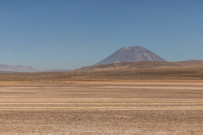 View of Misti volcano, Pe stock photo. Image of scenic - 386885786