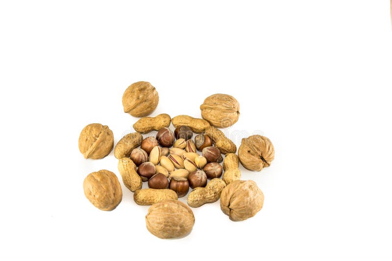 View of Mixed Different Kind of Nuts in Shell Stock Photo - Image of ...