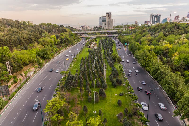 View of Modares Highway in Tehran, Ir Stock Image - Image of ...