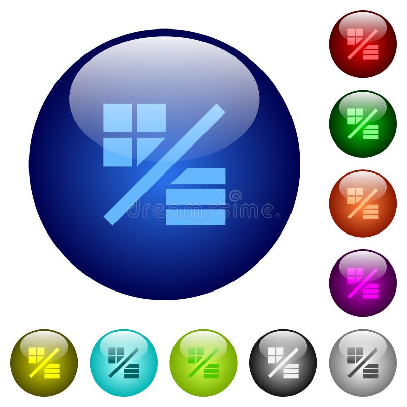 View Mode Color Glass Buttons Stock Vector - Illustration of setting ...
