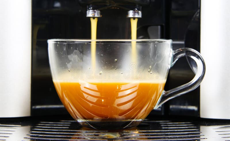 View on Modern Automatic Coffee Maker Machine with Isolated Transparent ...