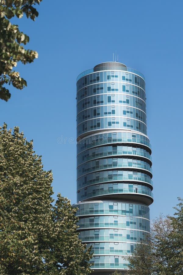 View of Modern Building on Blue Sky in Bochum Germany Stock Photo ...