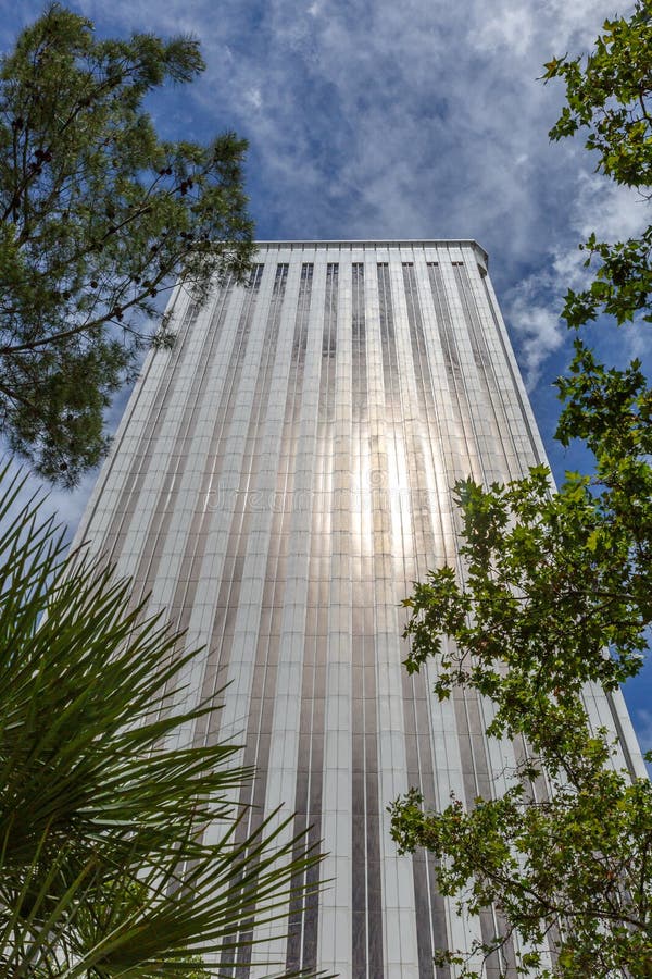 View of a Modern Building with Some Vegetation on the Outside Stock ...