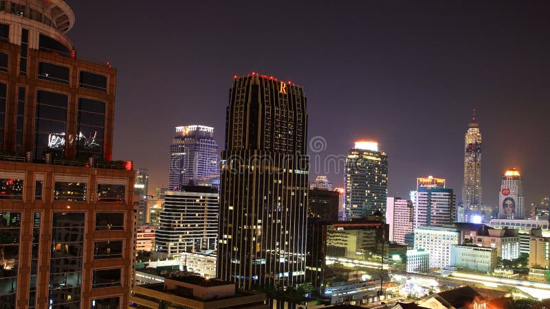 View of Modern Buildings at Ratchaprasong District Editorial ...