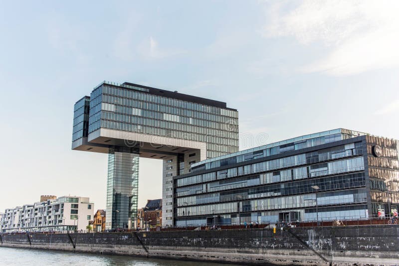 View of Modern Buildings on the Waterfront Cologne. Editorial ...