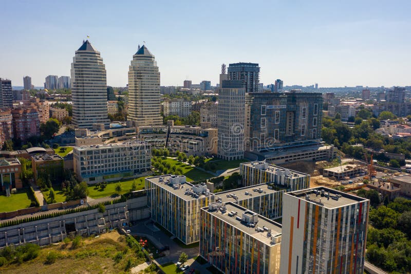 View of the Modern City of Dnipro Stock Image - Image of panorama ...