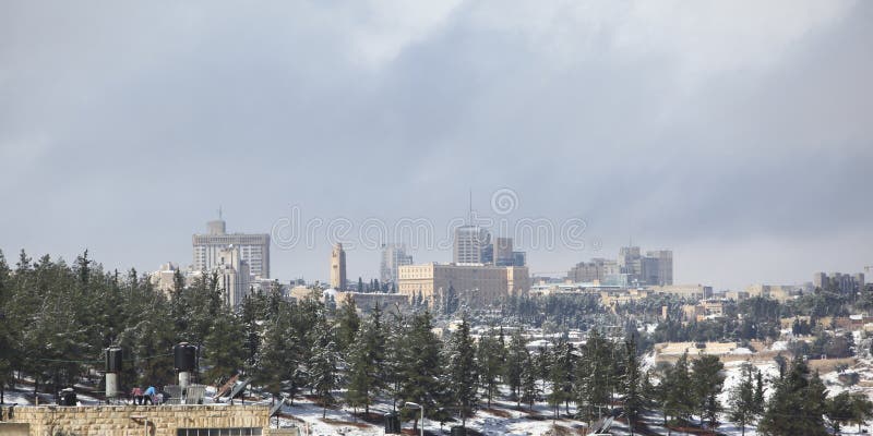 View of the Modern Jerusalem Stock Image - Image of historical, east ...