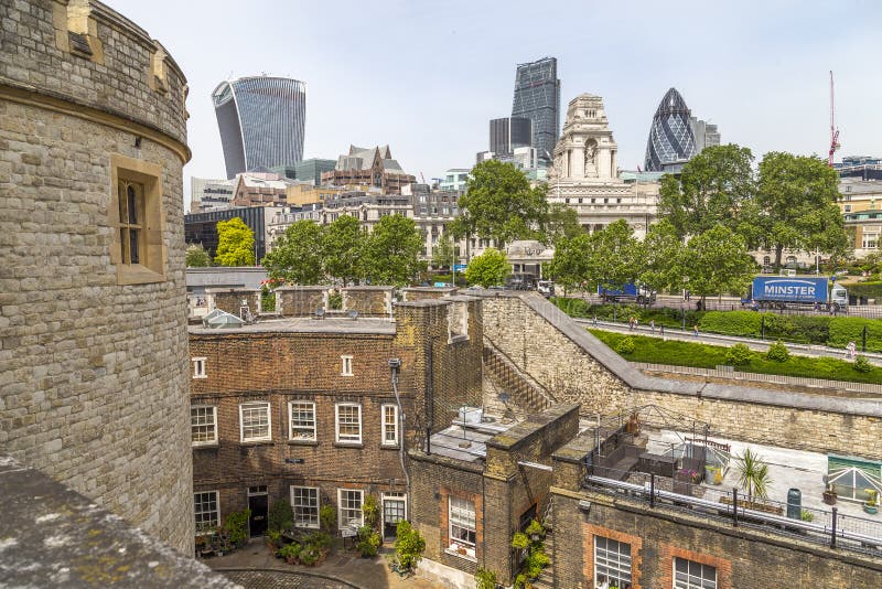 View of Modern London from the Tower of London Editorial Photography ...