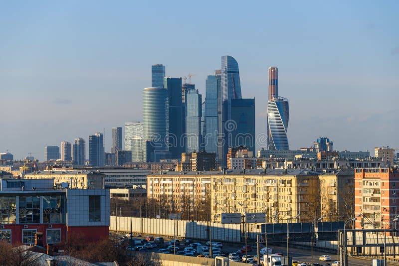 View of the Modern Moscow-city Complex from the Observation Deck ...