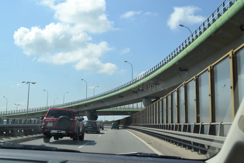 View of the Modern Multi-level Highway Stock Photo - Image of ...