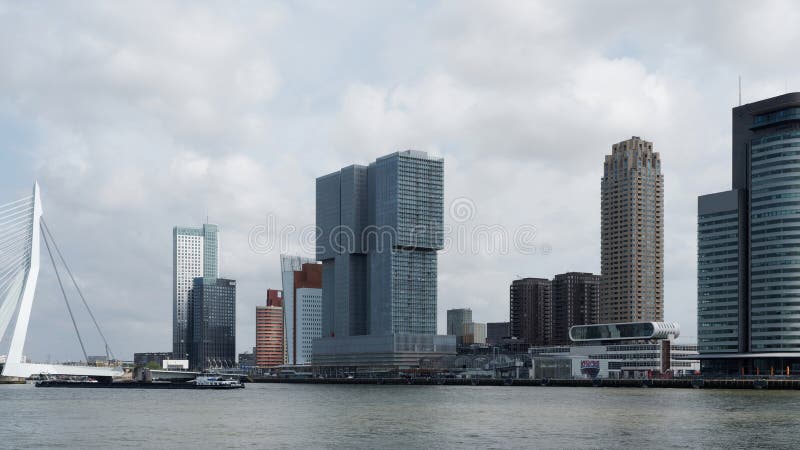 View of Modern Riverside Architecture Stock Image - Image of horizon ...