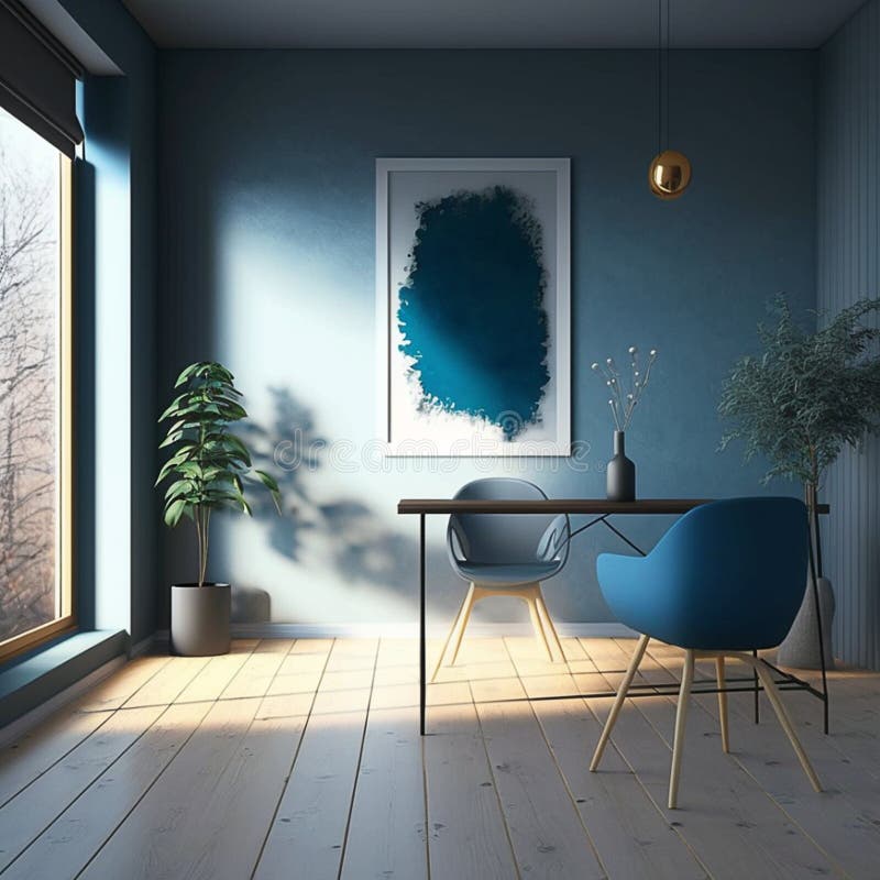 View of Modern Room Design Emphasizes Simplicity, Functionality, and a ...