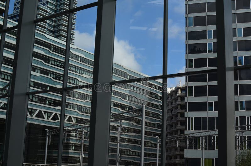 View of Modern Windows Indoors. Interior Design Editorial Image - Image ...