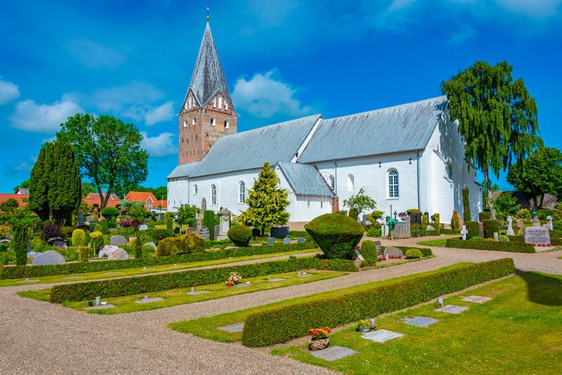 View of Mogeltonder Kirke in Denmark Stock Image - Image of historic ...