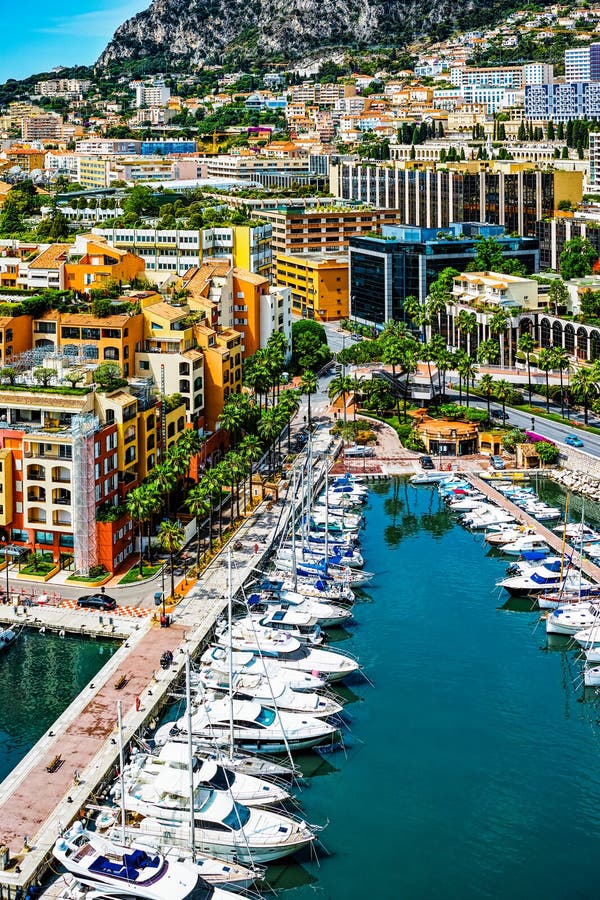 View of Monaco stock photo. Image of coast, boats, luxuriousness - 89739528