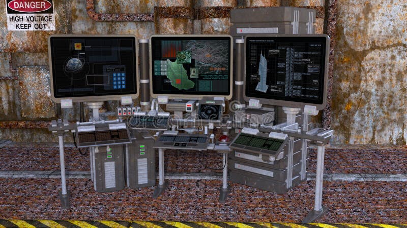 View of Monitors and Computer Tracking in the Loading Room Stock ...