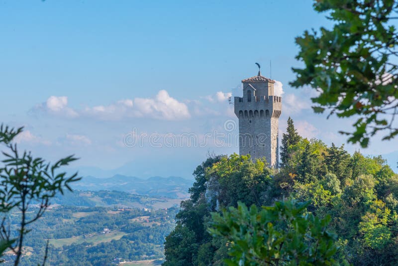 View of the Montale, the Third Tower of San Marino Stock Image - Image ...