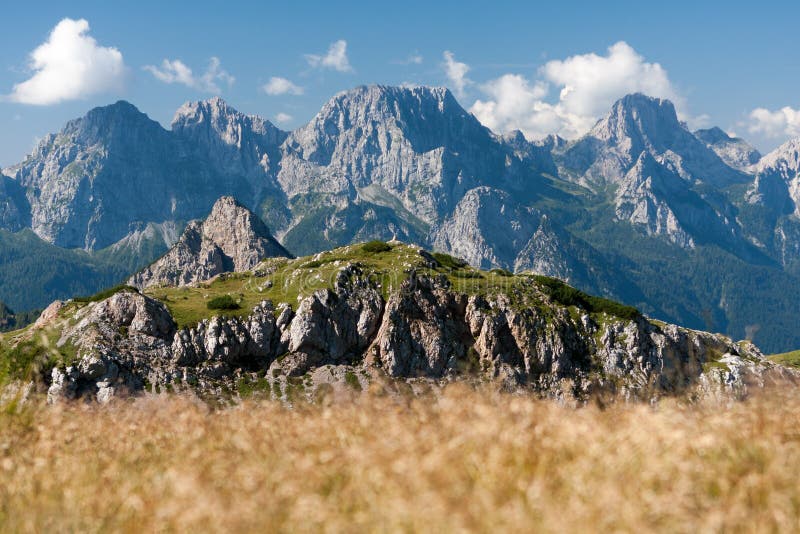 Carnic Alps View From Geo Trail Wolayersee In Lesachtal Carinthia ...