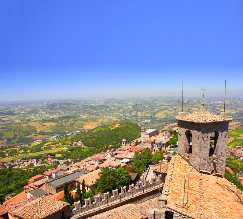 View from Monte Titano, San Marino Stock Image - Image of italy ...