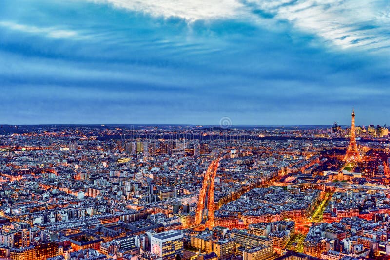 View from the Montparnasse Tower on Paris in Early Spring Stock Photo ...