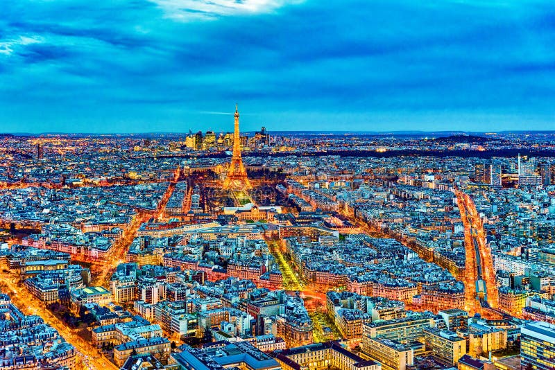 View from the Montparnasse Tower on Paris in Early Spring Stock Image ...