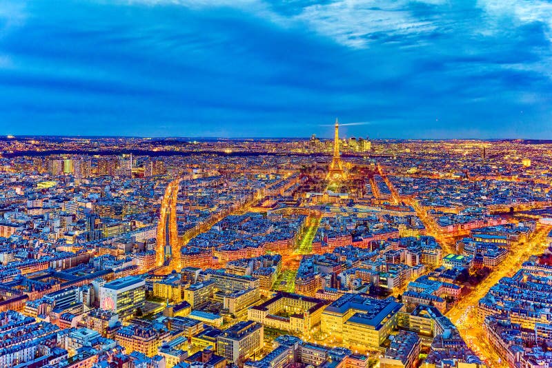 View from the Montparnasse Tower on Paris in Early Spring Editorial ...