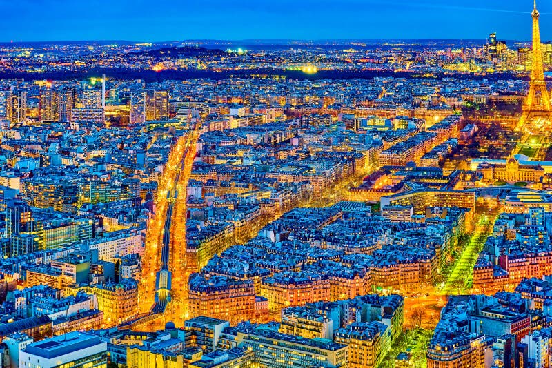 View from the Montparnasse Tower on Paris in Early Spring Editorial ...