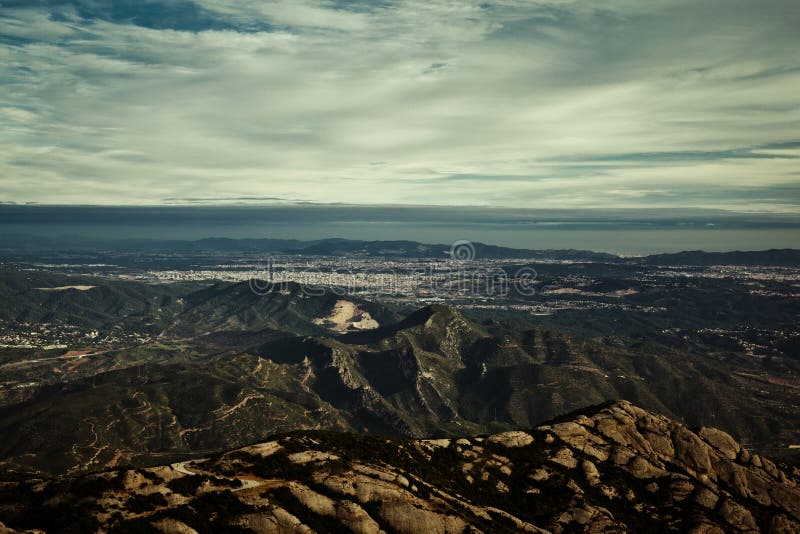 A View from the Montserrat Mountain Top Stock Image - Image of slope ...