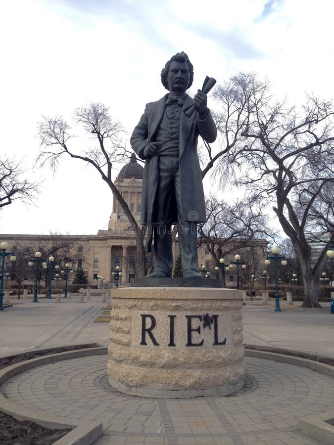 Riel monument in Winnipeg editorial photography. Image of riel - 115191852