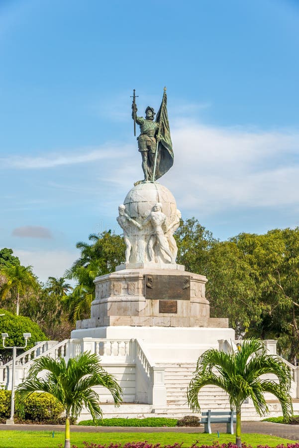 View at the Monument of Vasco Nunez De Balboa in Panama City - Panama ... View at the Monument of Vasco Nunez De Balboa in Panama City - Panama ...