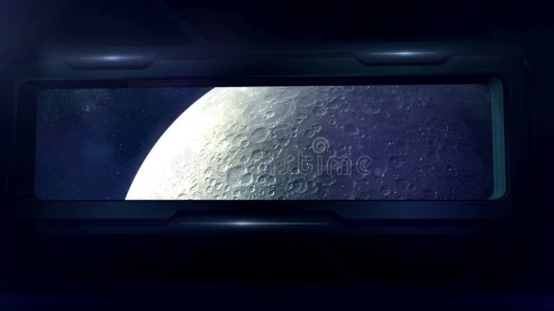 Spaceship or Space Station Window with the Green Screen Stock Footage ...