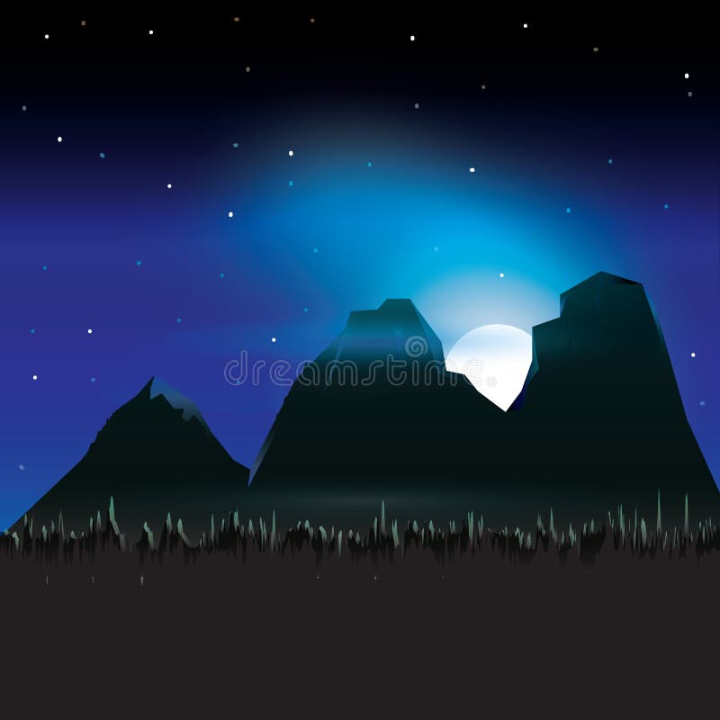 View of the Moon. Vector Illustration Decorative Design Stock Vector ...