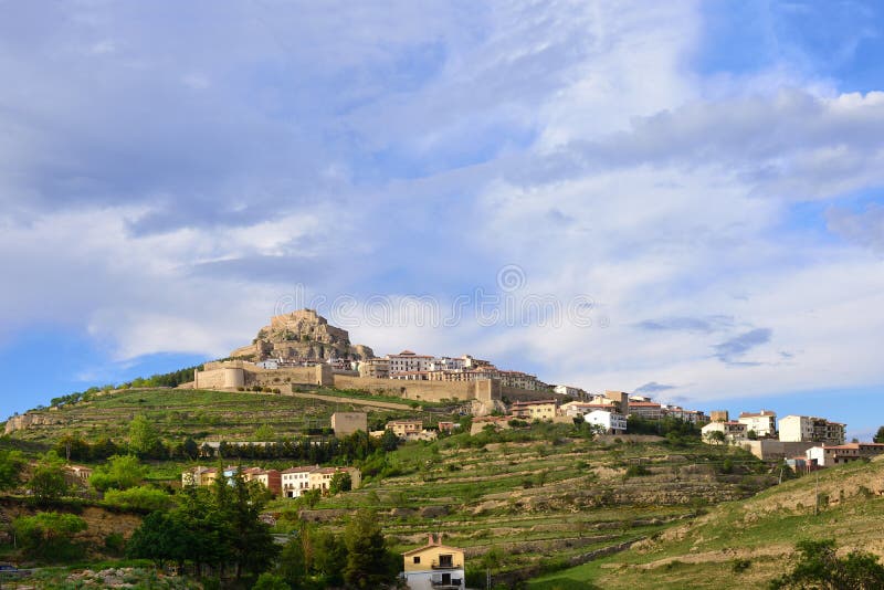 View of Morella, Castellon Province, Spain Stock Image - Image of ...